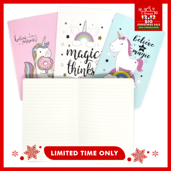 HOKKA Hard Bound Cover A6 Lined Unicorn Notebook with Garter (10.5cm*14 ...