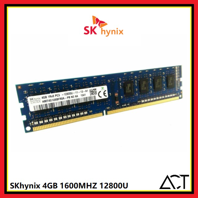 = DDR3 = SK Hynix 4GB RAM DDR3 1600MHZ / PC3 12800U HMT451U6BFR8C ( USED ) | Shopee Philippines