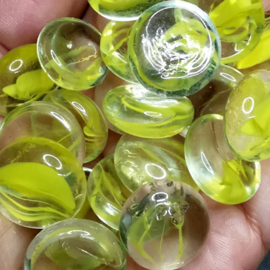 PEBBLES FLAT GLASS MARBLE 45- 50PCS per pack art and crafts | Shopee ...