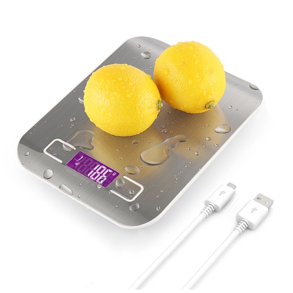 Usb Rechargeable Food Scale Stainless Steel Portable Scale Digital ...