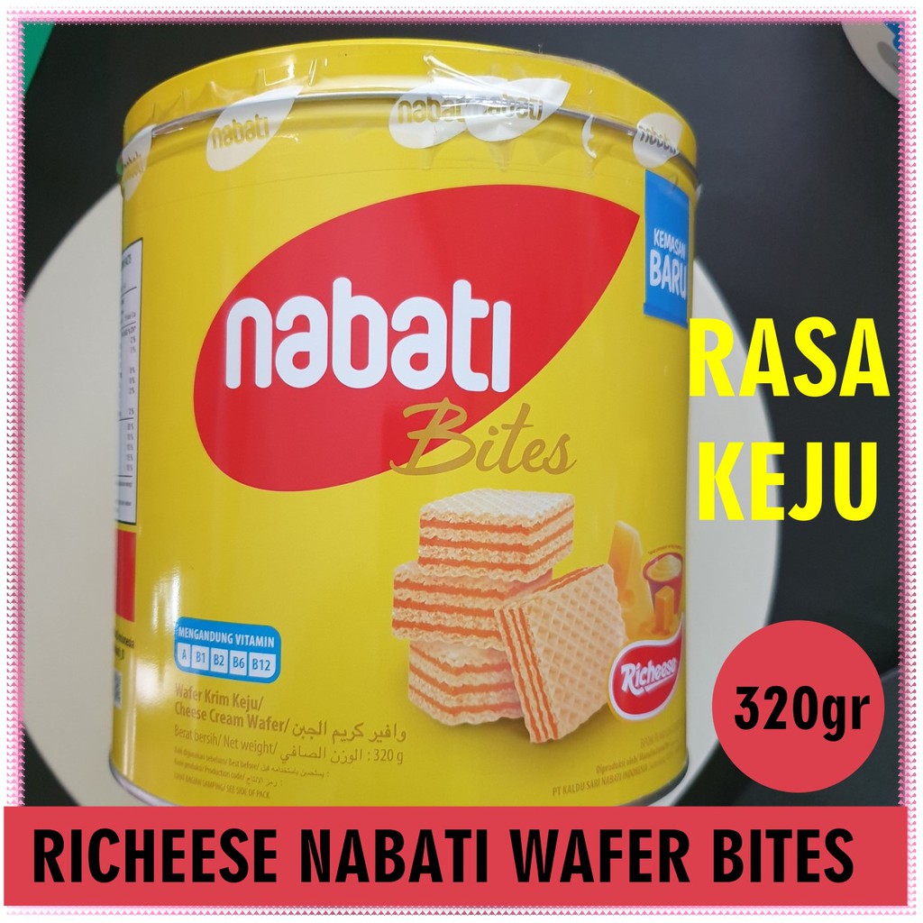 Richeese Nabati Bites Wafers Cheese Flavored Canned Snacks 320gr ...