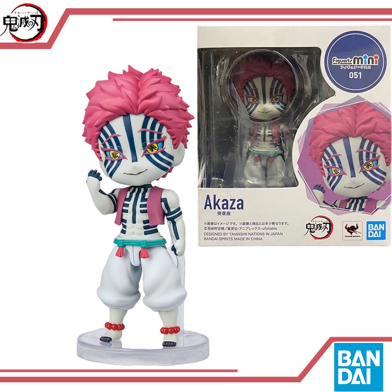 BANDAI Figuarts-mini Japan Anime Figure Demon Slayer Akaza PVC Action ...