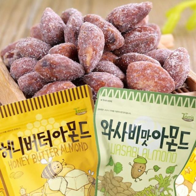 Tom's Farm /HBAF Honey Butter Almond 190g. Wasabi, Yogurt, Caramel Almond 190g | Shopee Philippines
