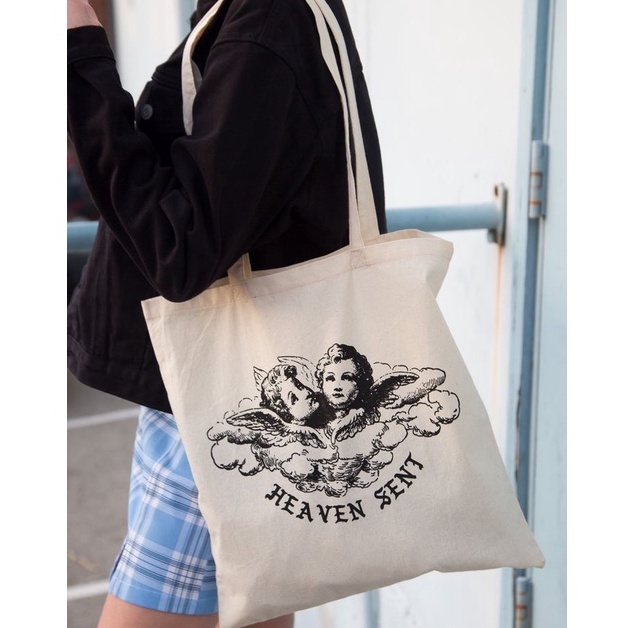 - Heaven SENT TOTEBAG - BRANDY MELVILLE - CUSTOM TOTEBAG - Y2K BAG ...