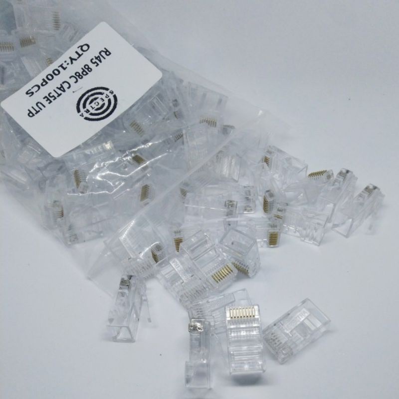 Rj45 Original UTP Cat5e Spectra LAN Connector, 100pcs | Shopee Philippines
