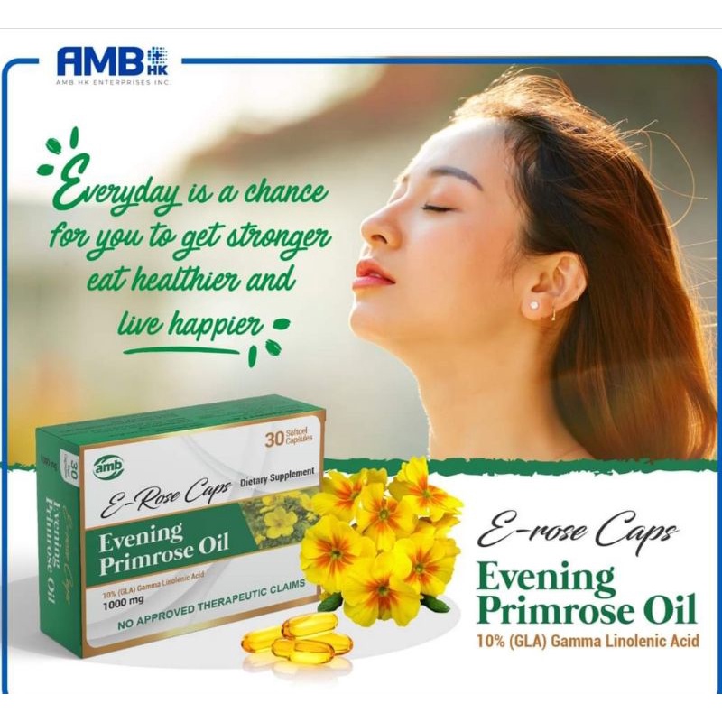 E-ROSE / Numax / PRIMOSA Evening Primrose 1000 mg 10% Gamma Linolenic ...