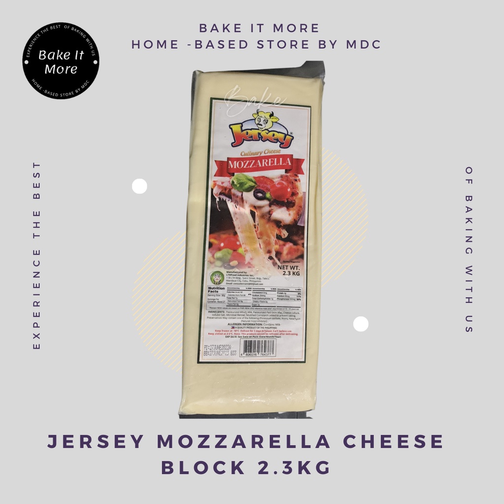 Jersey Mozzarella Cheese Block 2.3kg EXP 2027 | Shopee Philippines