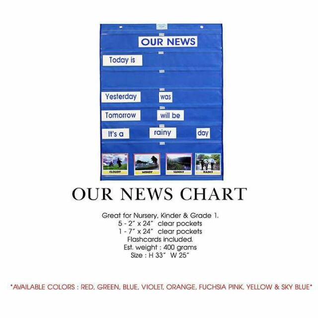 OUR NEWS POCKET CHART BY CHARTS UNLIMITED | Shopee Philippines