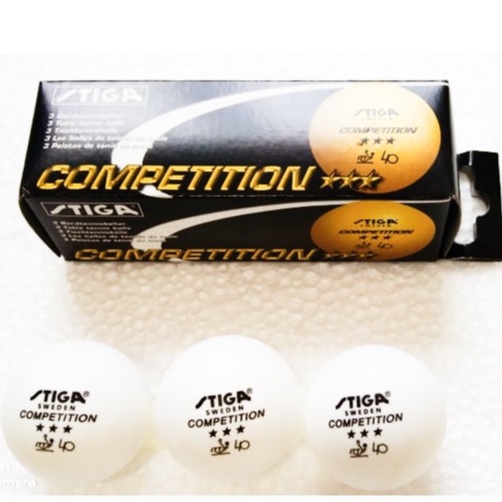 Stiga Competition Table Tennis Ball White 3 star. | Shopee Philippines