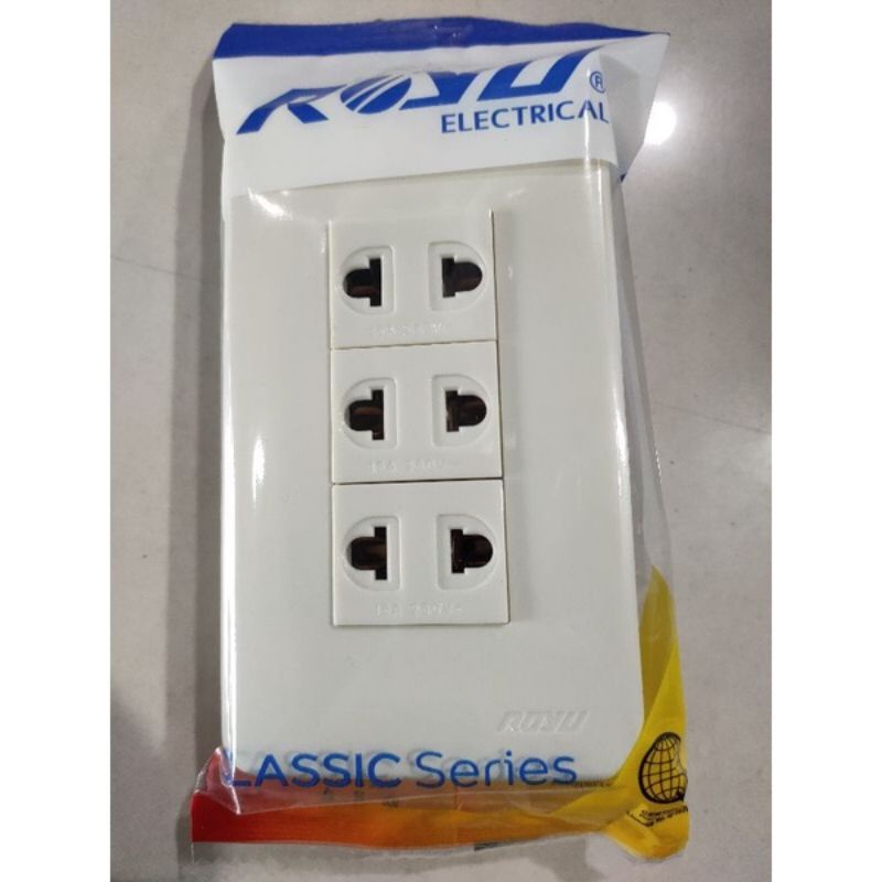 Royu | Universal Outlet & Switch Classic Series | 1Gang, 2 Gang, 3 Gang ...