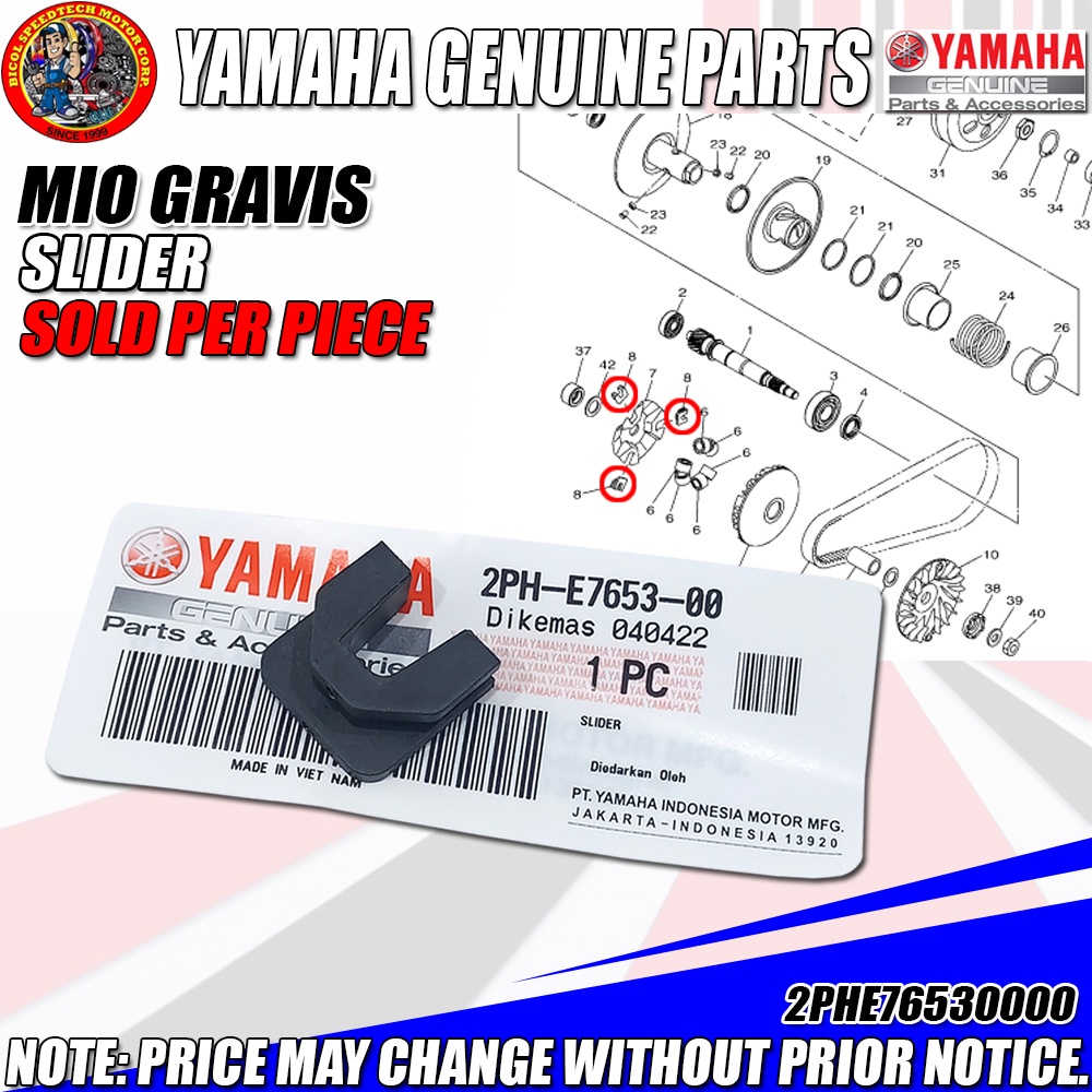 MIO SOUL I 125 / GRAVIS SLIDER (YGP) (Genuine: 2PH-E7653-00/01 ...