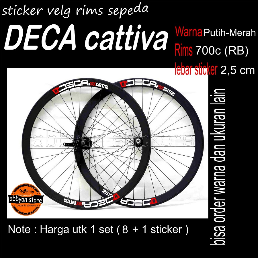 Sticker deca cattiva 700c roadbike stickers rims decal custom | Shopee ...