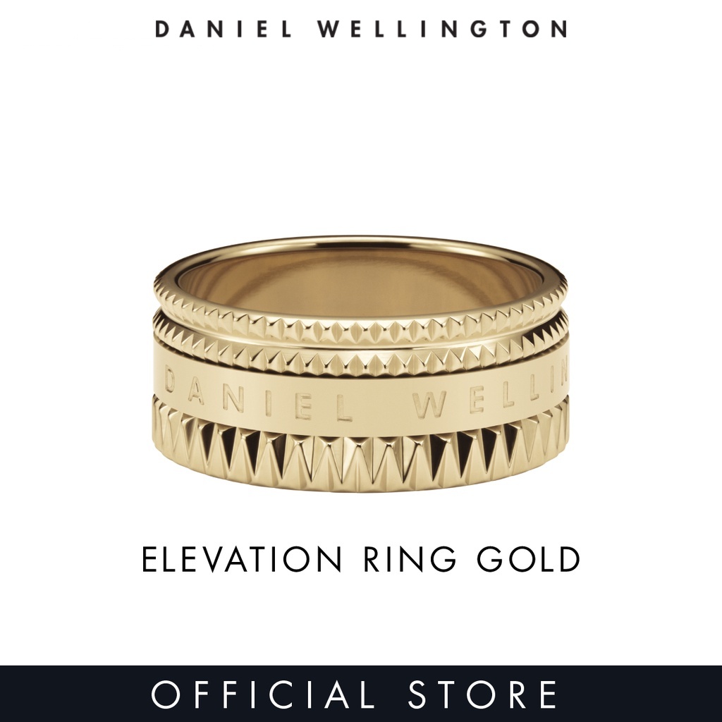 Daniel Wellington Elevation Ring Gold - Unisex Ring - Couple Rings ...
