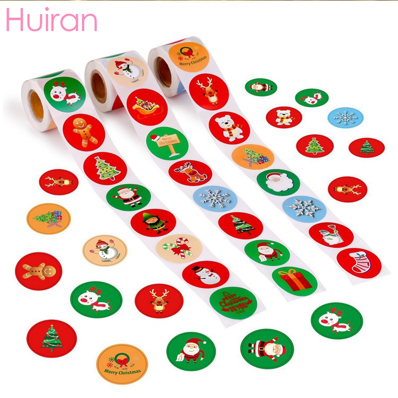 2024 Merry Christmas Badge Sticker seal 500pcs Merry Christmas Thank ...