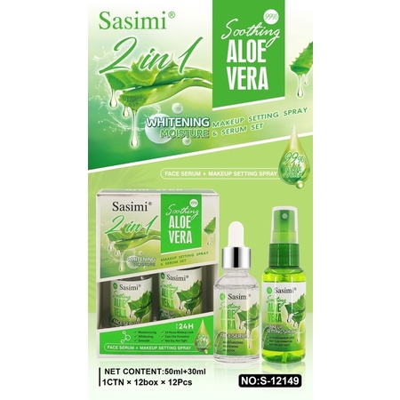 J&r Sasimi 2in1 99% Aloe Vera Facial Serum & 99% Aloe Vera Facial ...