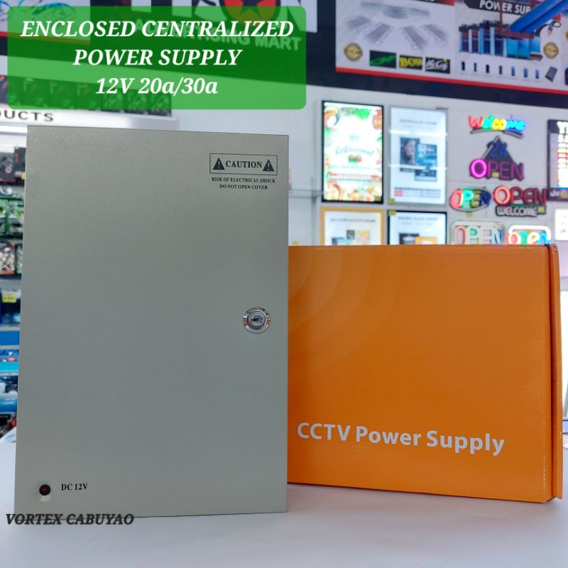 ENCLOSED CENTRALIZED CCTV POWER SUPPLY 12 volts 20/30 amps | Shopee ...