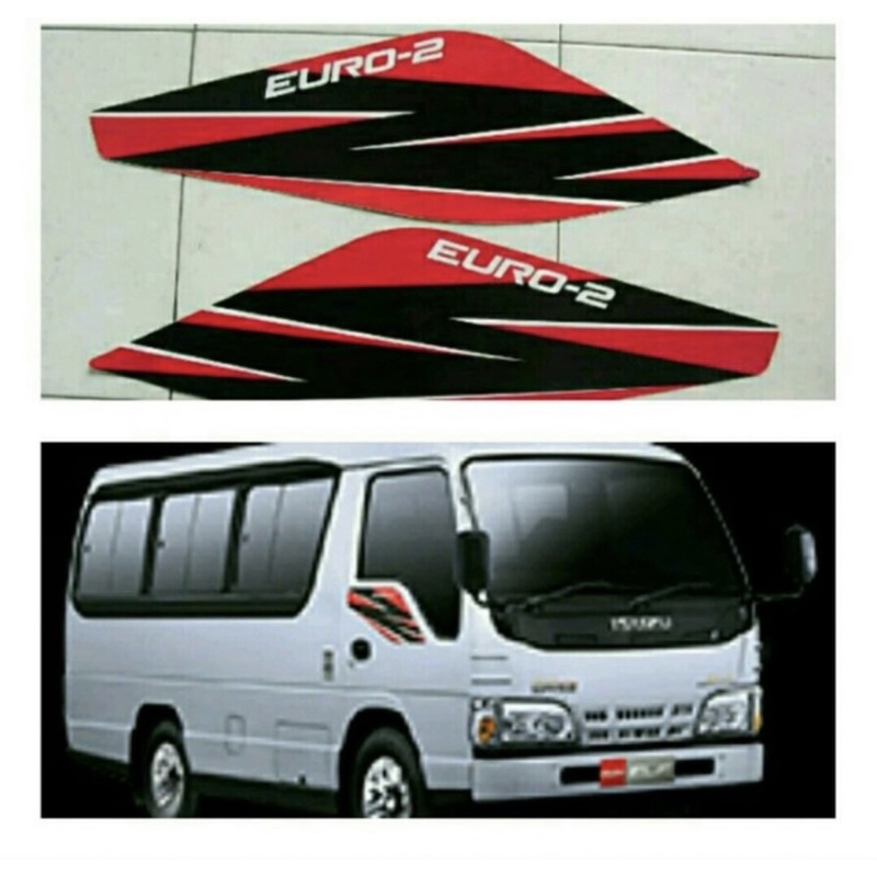 HITAM MERAH Red and black isuzu elf door Sticker | Shopee Philippines
