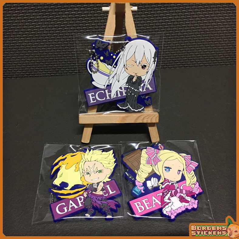 Re Zero To Be Continued - Kyun-Chara Rubber Keychain - Echidna, Garfiel ...