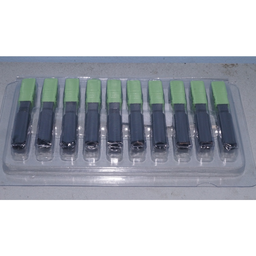 10pcs Ftth Embedded Quick Connector SC/APC Green Plastic Fiber Optic ...