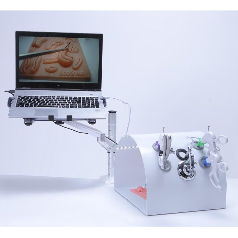 Laparoscopy surgery simulation training device with Straight rod ...