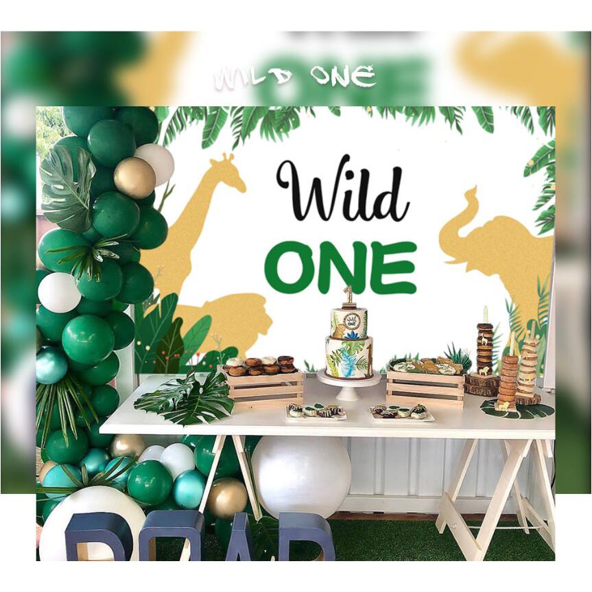 Wild One jungle theme birthday party decoration background cloth150 ...