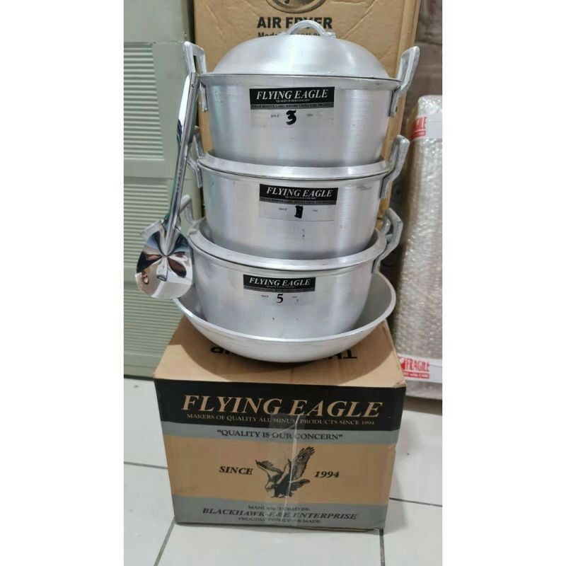 CALDERO SET 3PCS KALDERO , 1 KAWALI , 1 SANDOK | Shopee Philippines