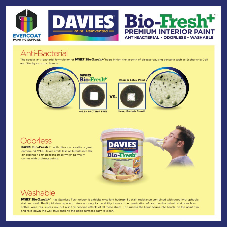 Davies BioFresh Ultra White (Matte / Satin / Semi-Gloss Finish) 4 ...