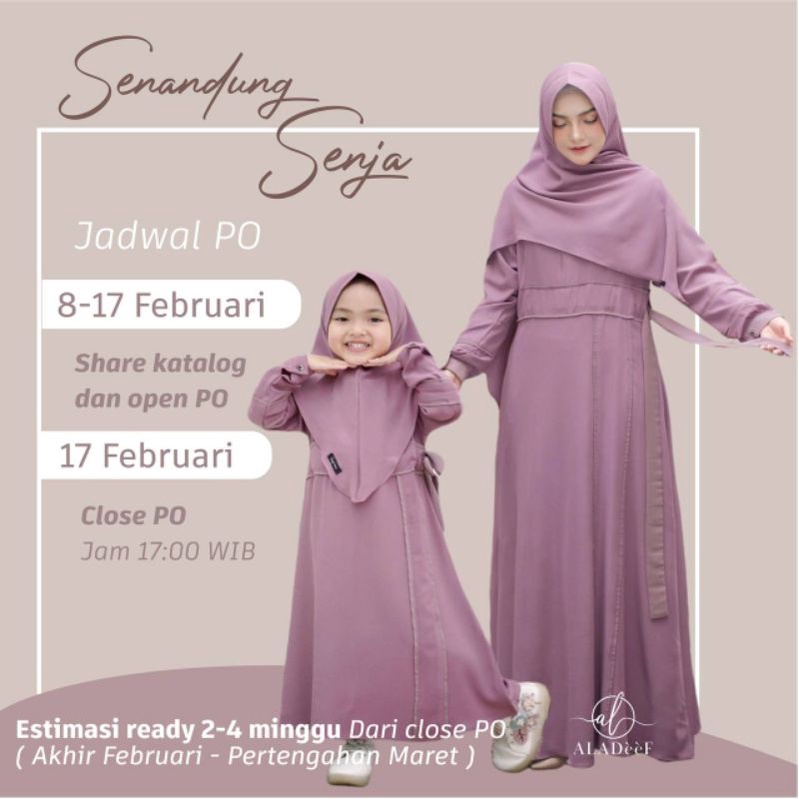 Gamis set Couple Mother & Children Senandung Senja by aladeef (Gamis ...
