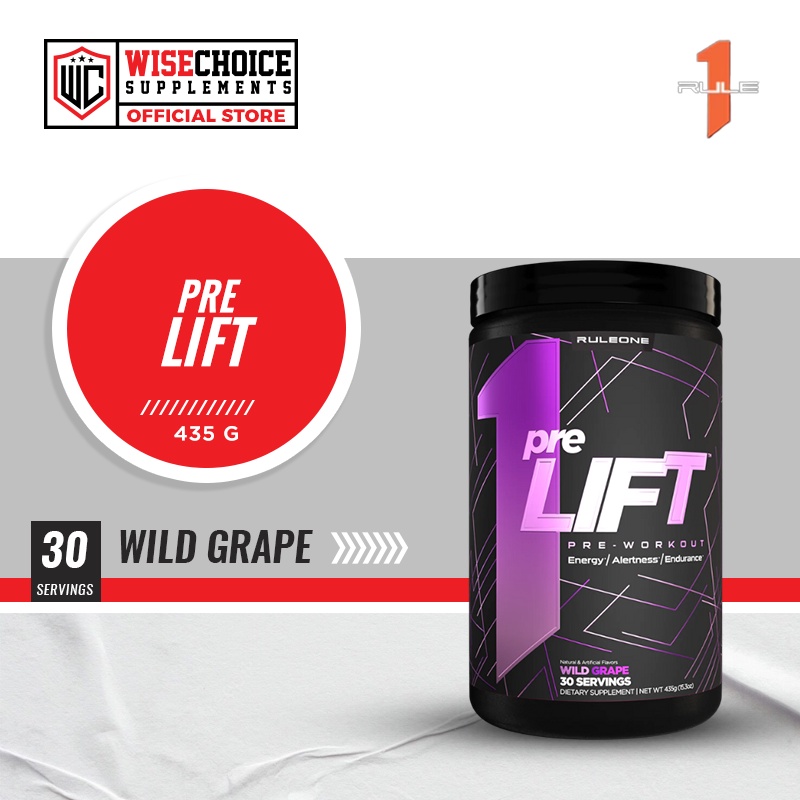 Rule 1 Pre Lift 30 Servings Wild Grape Flavor | Shopee Philippines