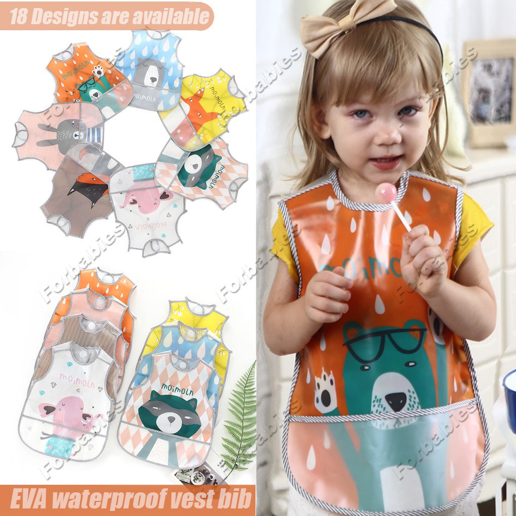 Baby bibChildren EVA bib three-dimensional eating bib,Kids Waterproof ...