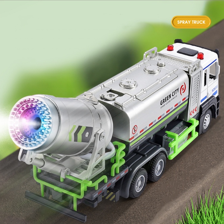1:32 Spray Sprinkler Alloy Car Model Sound and Light Pull Back ...