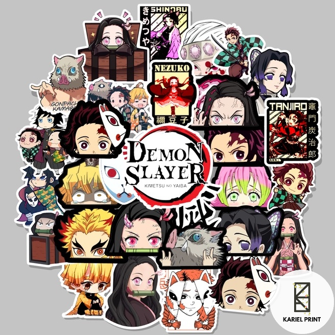 30pcs Demon Slayer Anime Sticker [30pcs/1.8 inches Water proof ...