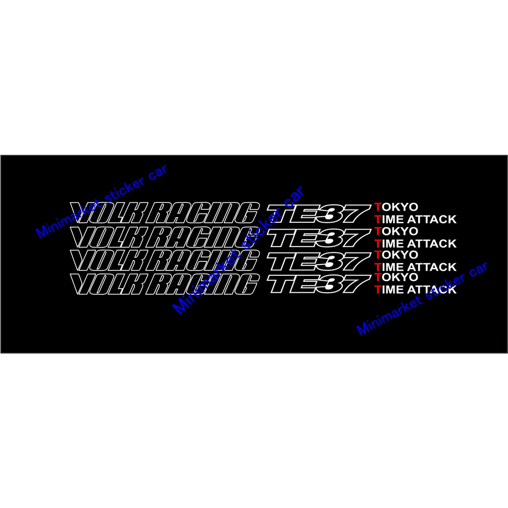 Sticker VELK RIM VOLK RACING TE37 TOKYO TIME ATTACK 8PCS | Shopee ...