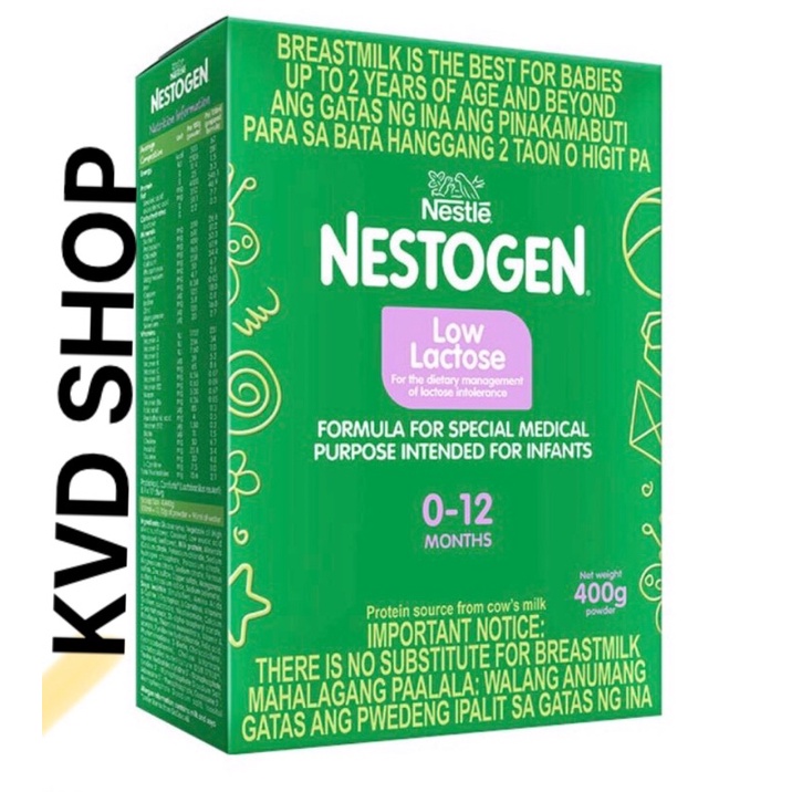 New Nestogen Low Lactose for 0-12months old (400g) EXP 2023 | Shopee ...