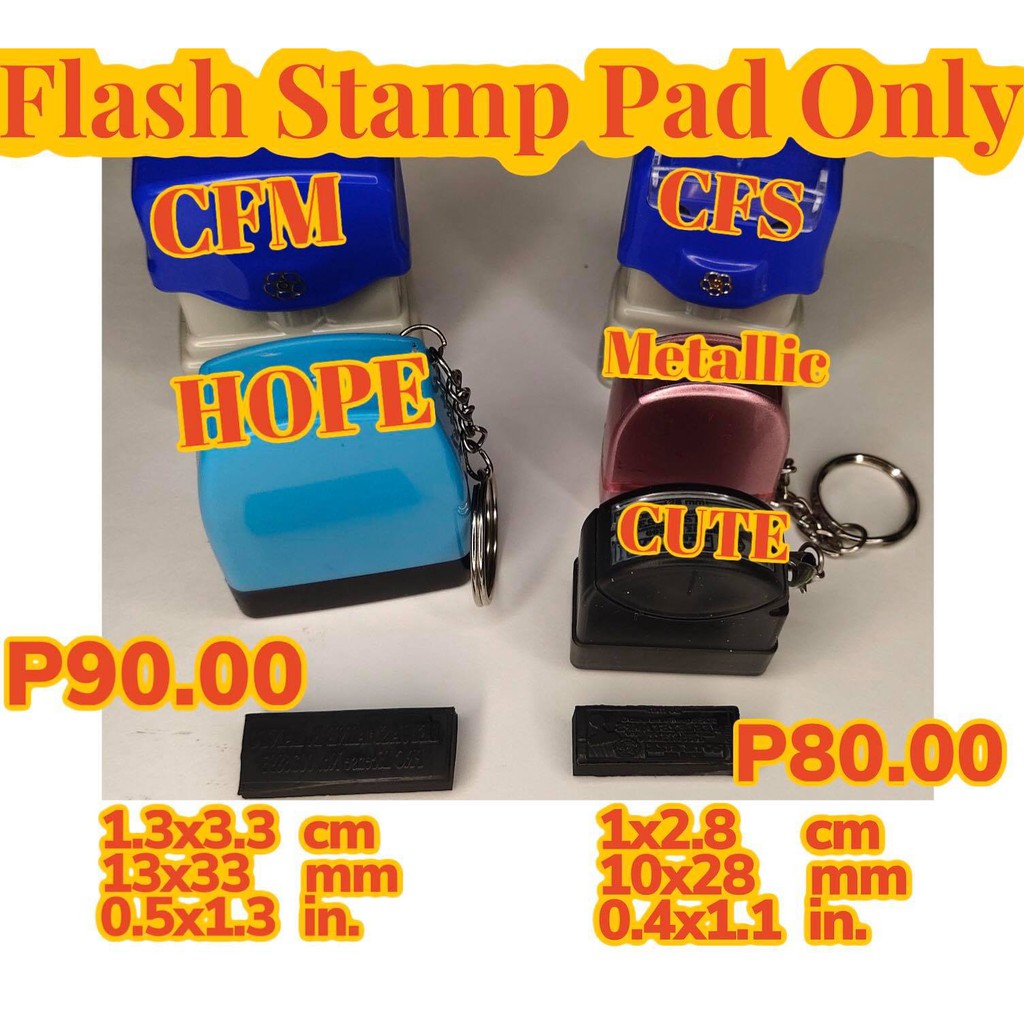 Personalized Flash Stamp Rubber Pad Only (NO INK INCLUDED) | Shopee ...
