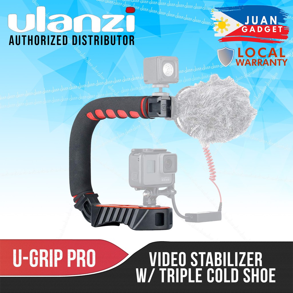 Ulanzi U-Grip Pro Triple Shoe Mount Stabilizer Handle Grip Camera Phone ...