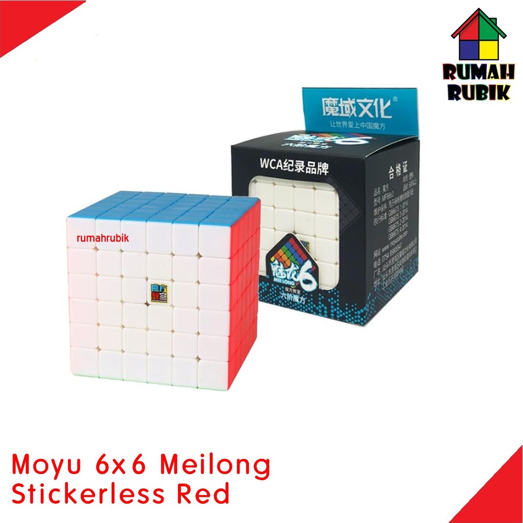 Rubik 6x6 Moyu Meilong Stickerless Red/Speed Cube | Shopee Philippines