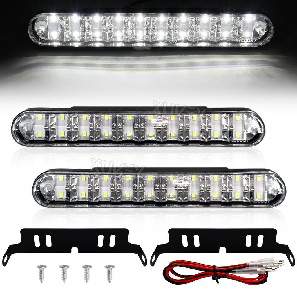 2PCS Universal 20 LED Car Daytime Running Light Fog Lamp Car Driving Light Bar 12V DRL Strip ...