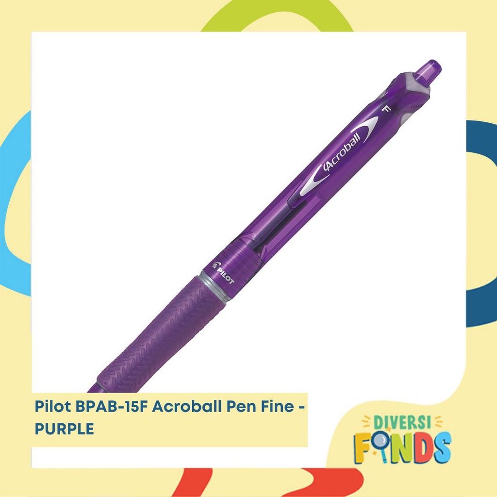 Pilot Acroball Pen Fine 0.5 and Extra Fine 0.7 in Black, Blue, Red ...