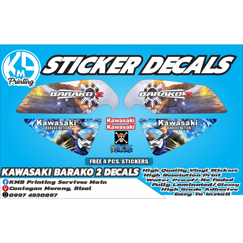 Kawasaki Barako 2 Sabo Sticker Decals | Shopee Philippines
