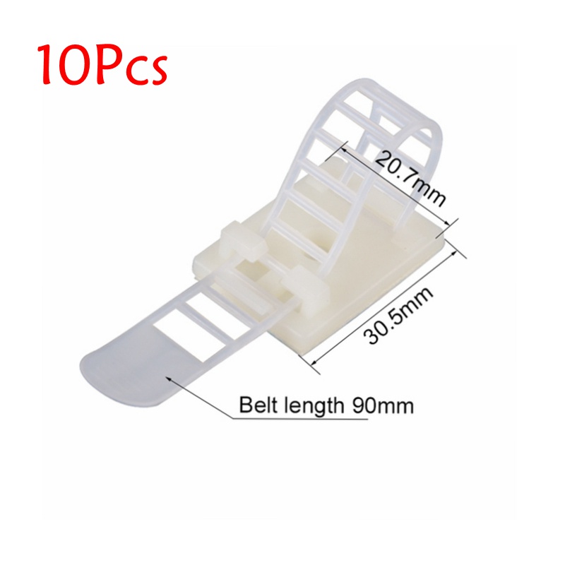 10/20 Pcs Adjustable Self-Adhesive Nylon Black Cable Ties, Cable Clamps ...