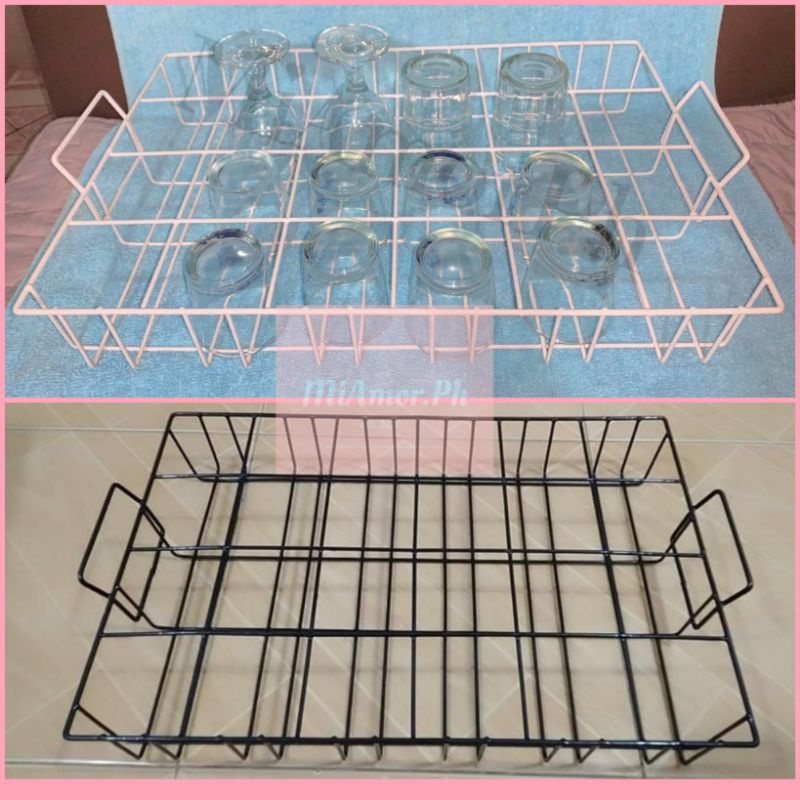 Glass Cup Rack Organizer for Catering Kitchen Dining Holder Metal ...