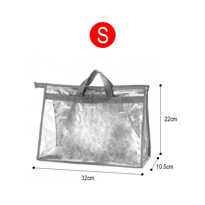 Multipurpose Transparent Bag Storage Dust Bag cover Organizer Handbag ...