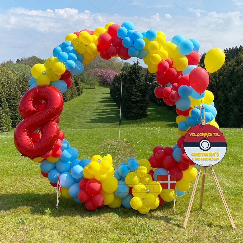 New Pokemon Round Balloon Garland Arch Kit Dream Theme Birthday Party ...