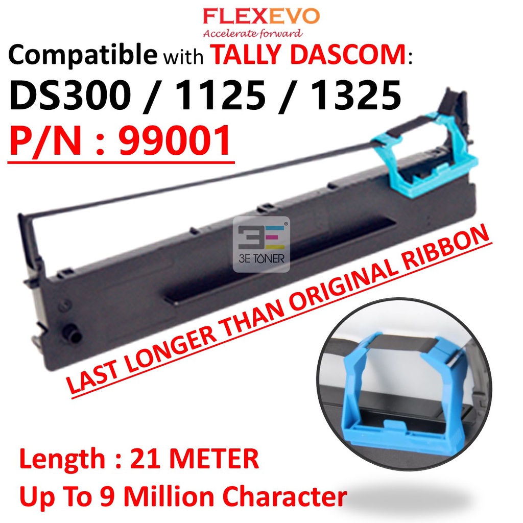 Compatible Tally Dascom 1125 DS300 T1125 1325 Black Printer Ribbon ...
