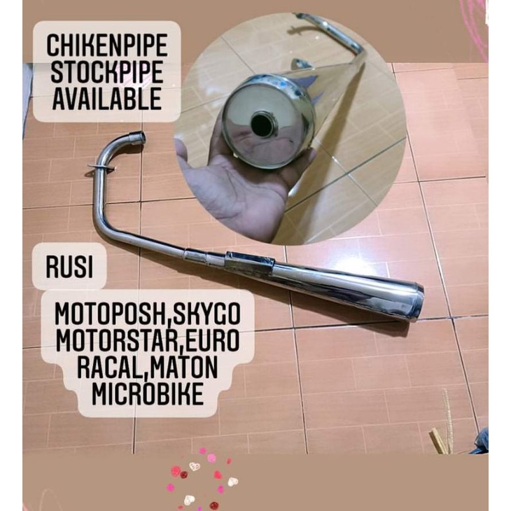 Rusi125/150Euro125/Skygo,EXT,Motorstar,SYM Universal, chicken pipe ...