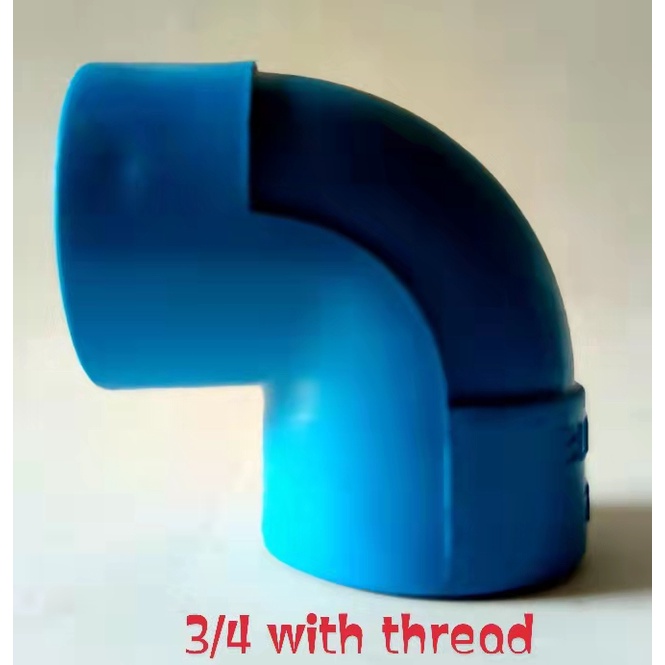 [FS]ELBOW blue fittings PVC type(with/without THREAD) | Shopee Philippines
