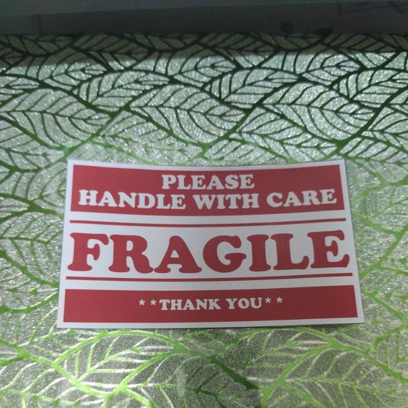 Waterproof Fragile Sticker 4pcs | Shopee Philippines