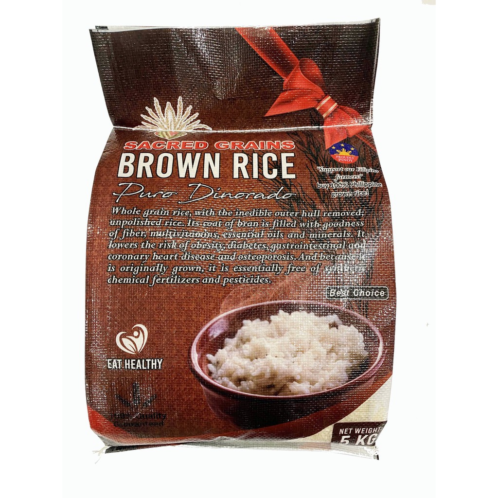 Sacred Grains Puro Dinorado Brown Rice 5 Kg. | Shopee Philippines