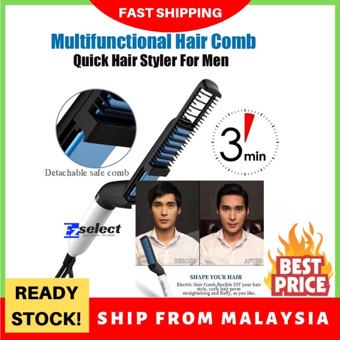 M'Styler Men's Hair Controller Hair Iron Straightener Flat Iron (3 Pin ...